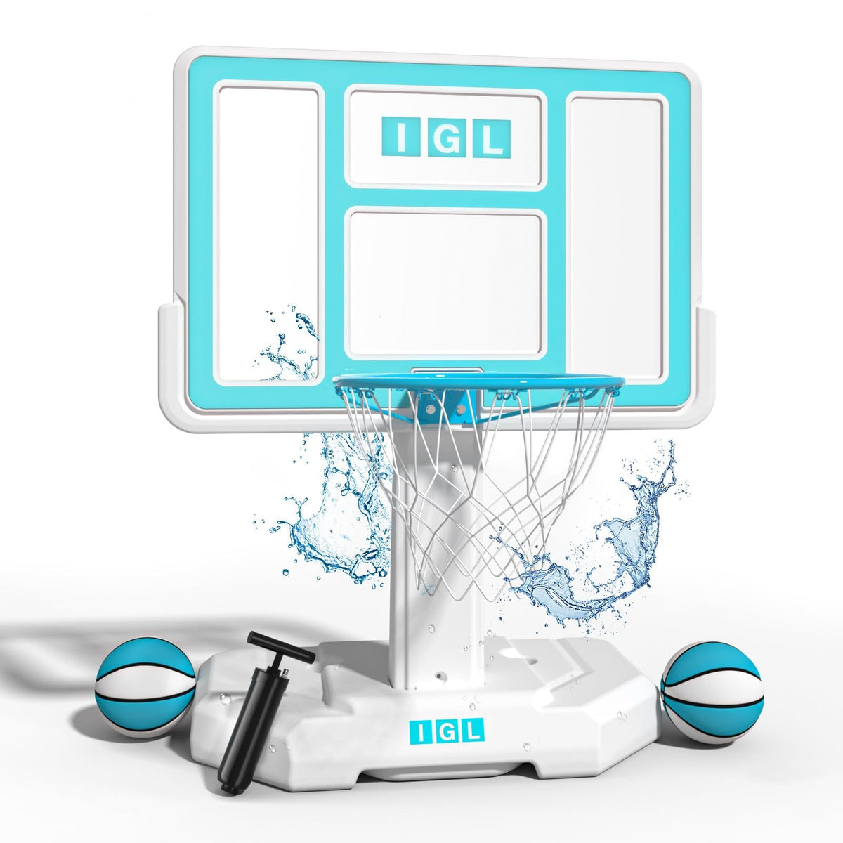 IGL Pool Basketball Hoop Outdoor, 44 Inch Outdoor Poolside Basketball