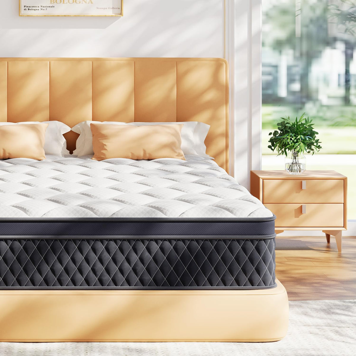 ELEMUSE 10 Inch Full Mattress in a Box, Memory Foam Hybrid Mattress wi