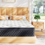 ELEMUSE 10 Inch Full Mattress in a Box, Memory Foam Hybrid Mattress wi