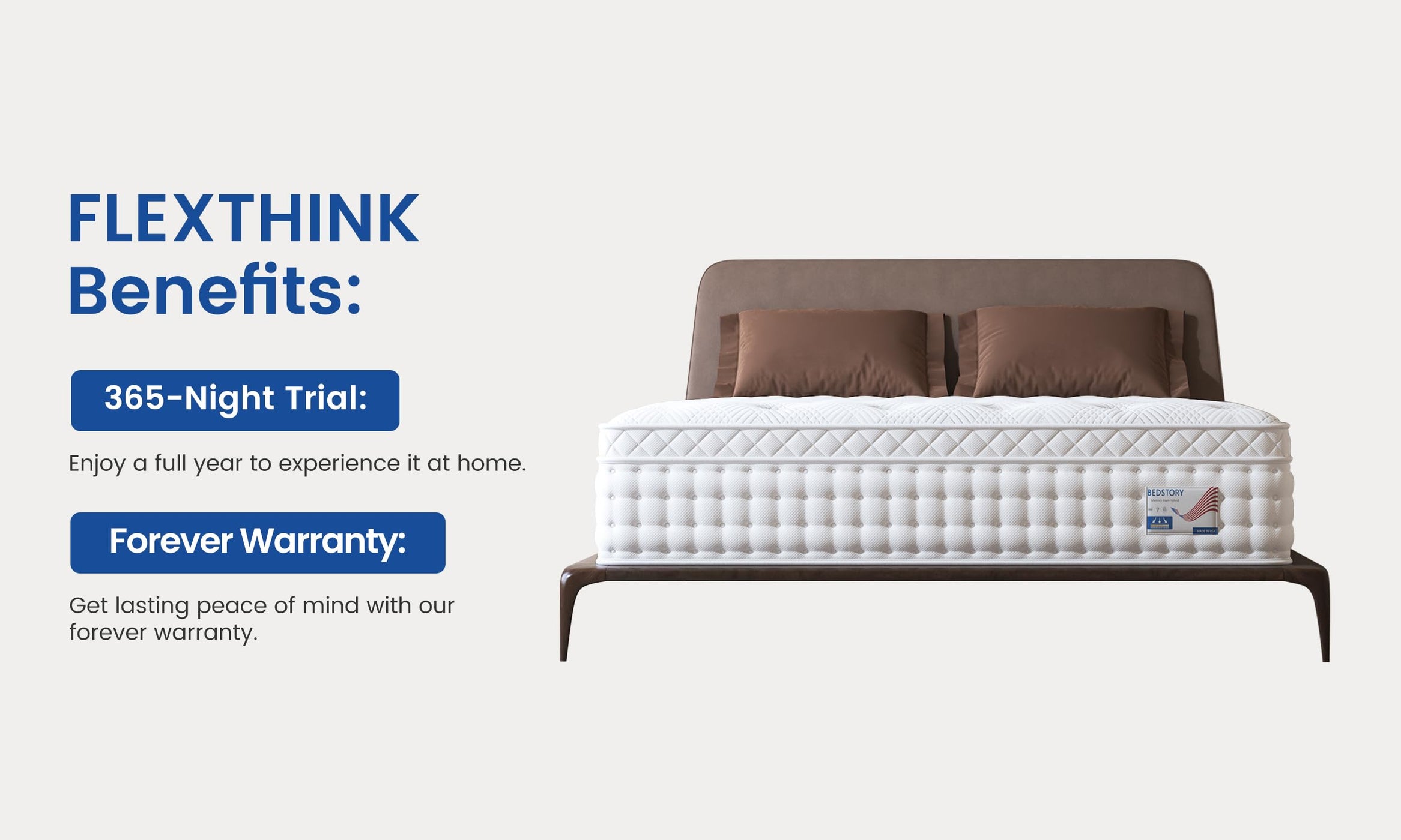 BedStory King Mattress, 14 Inch Deep Sleep Mattress Extra Lumbar & Sho