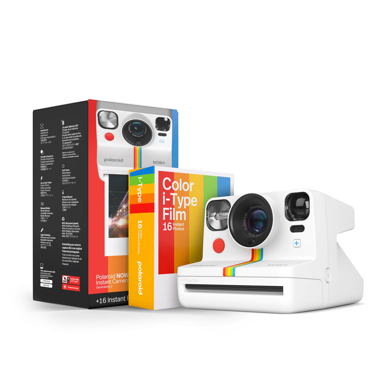 Polaroid Now+ Generation 2 - Camera + Film Bundle (16 Photos Included)