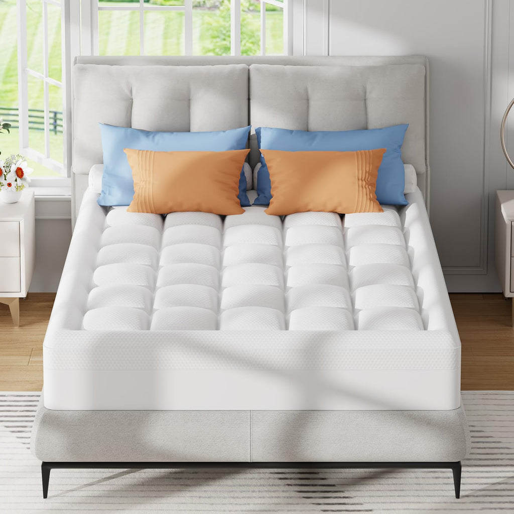 ELEMUSE 10 Inch Full Mattress in a Box, Memory Foam Hybrid Mattress wi