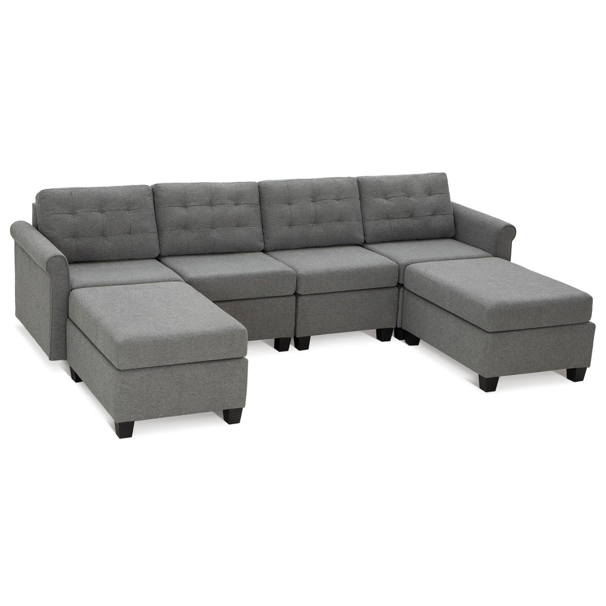 PHI VILLA Convertible Sectional Sofa for Living Room - Modular Section
