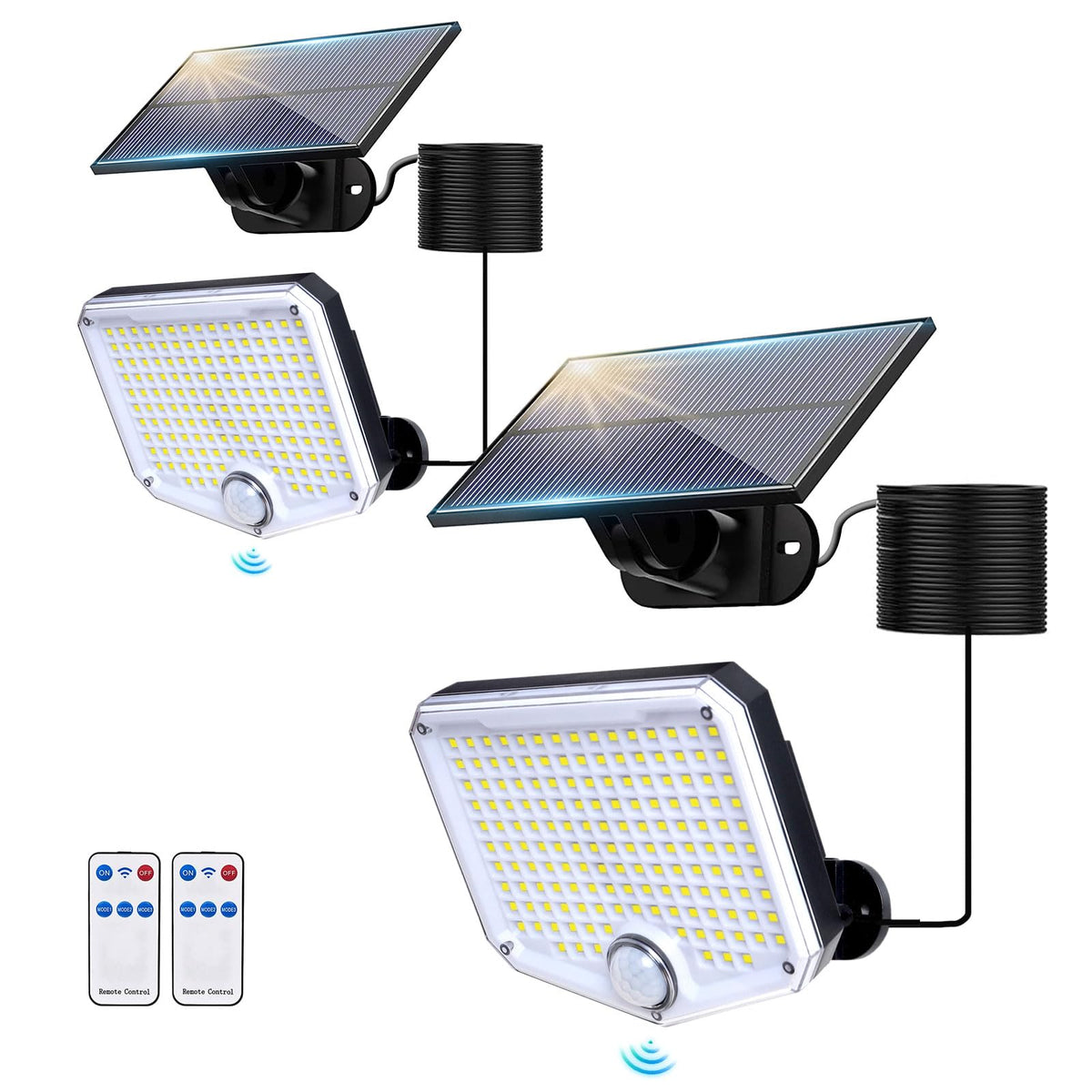 JumJam Solar Lights Outdoor, 180°Beam Angle Cool White Security Lights