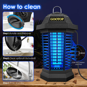 GOOTOP Bug Zapper Outdoor Electric, Mosquito Zapper, Fly Traps, Fly Za