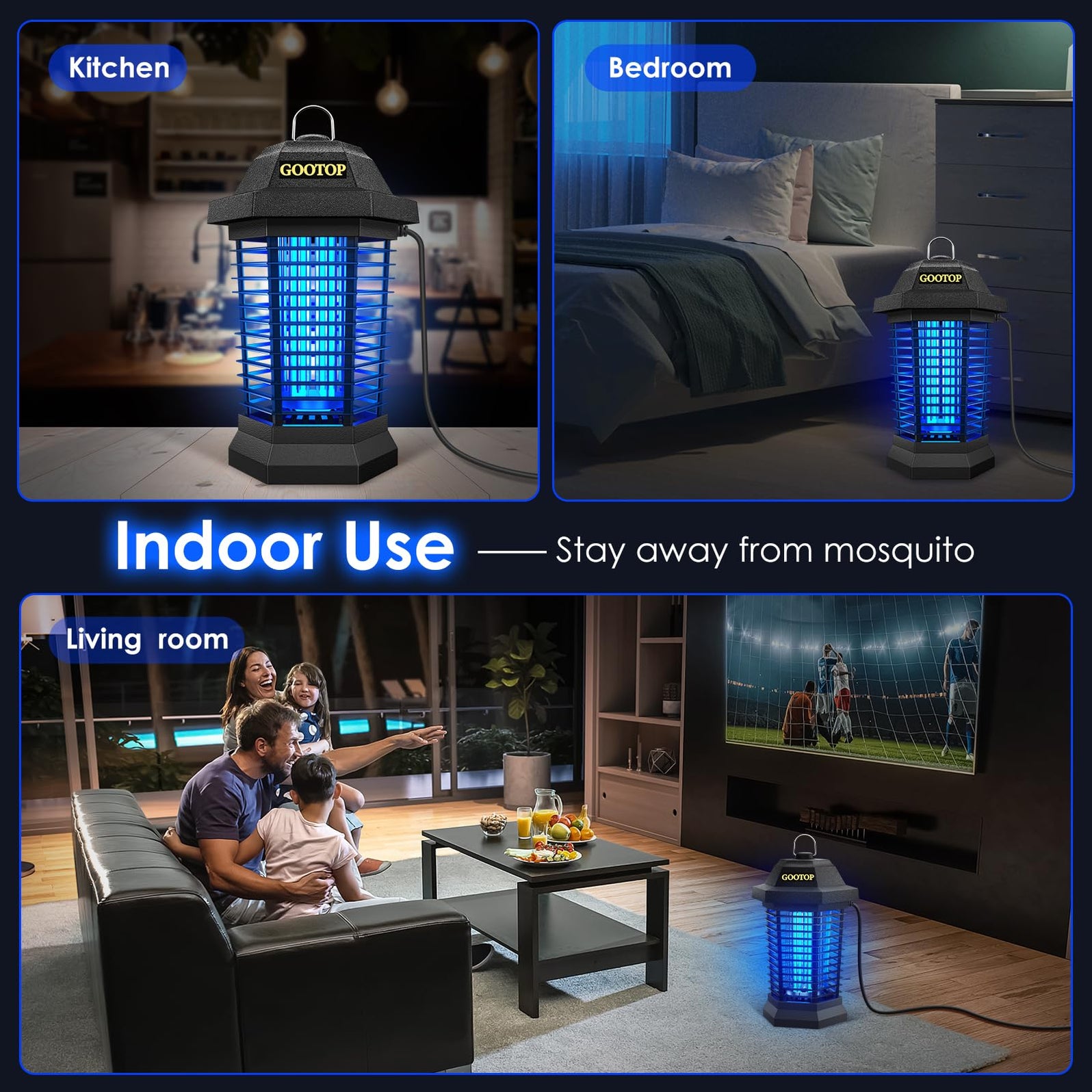 GOOTOP Bug Zapper Outdoor Electric, Mosquito Zapper, Fly Traps, Fly Za