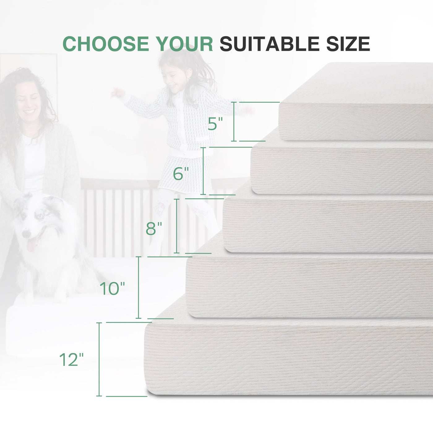 Queen Mattress in a Box, 10 inch Mattresses for Platform Bed Double Si