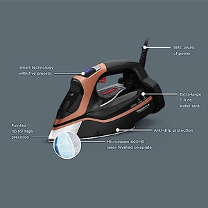 Rowenta Steam Force Pro Stainless Steel Soleplate Steam Iron for Cloth