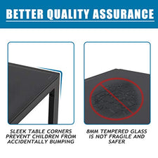 FDW Dining Table Set Glass Dining Room Table Set for Small Spaces Kitc