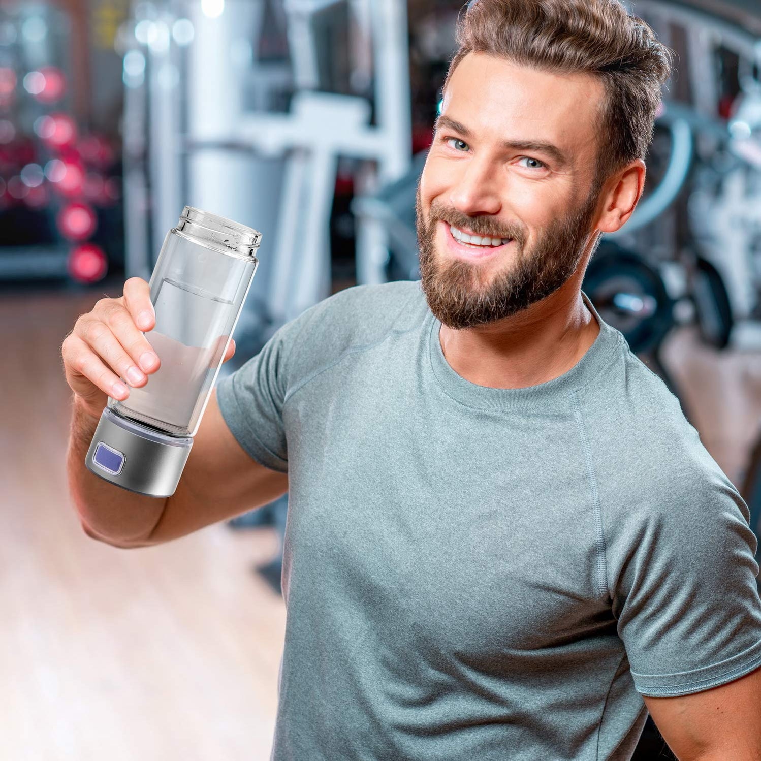 LevelUpWay - Glass Hydrogen Generator Water Bottle SPE PEM Technology